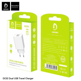 Punjač Denmen DC02 (Dual USB) - bijela